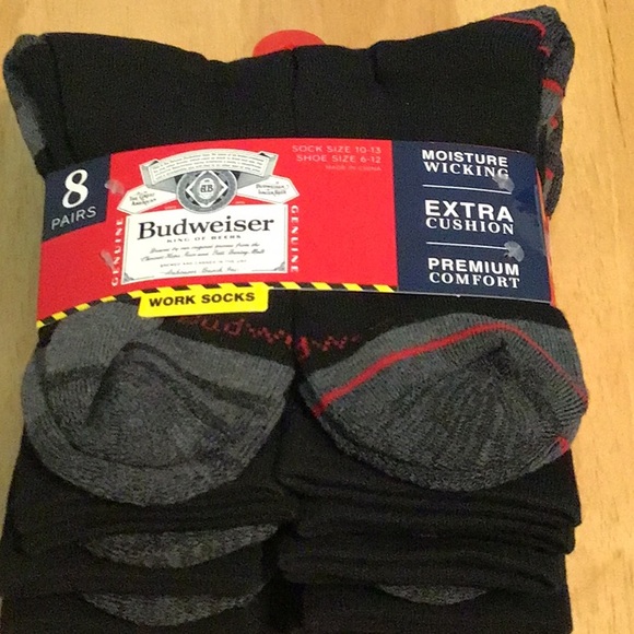 Budweiser | Underwear & Socks | Budweiser Work Socks 8 Pairs | Poshmark